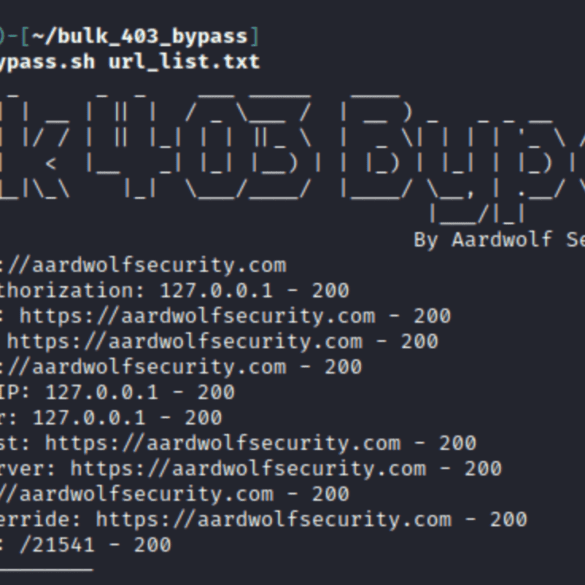 403 Authorization Bypass Archives - Aardwolf Security